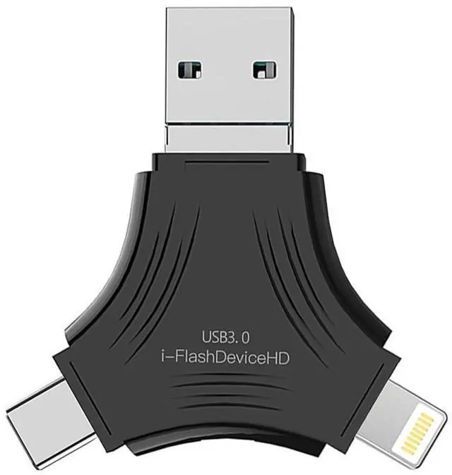 Gousido Multi-Interface Triangle Design USB3.0 Fast Flash Drive, 4-in-1 ...