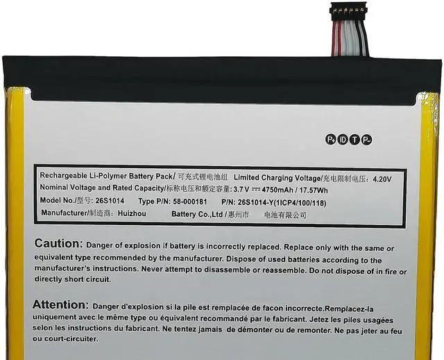 EPYOBW 26S1014 Laptop Battery 17.57Wh 4750mAh 3.7V Compatible with Fire ...