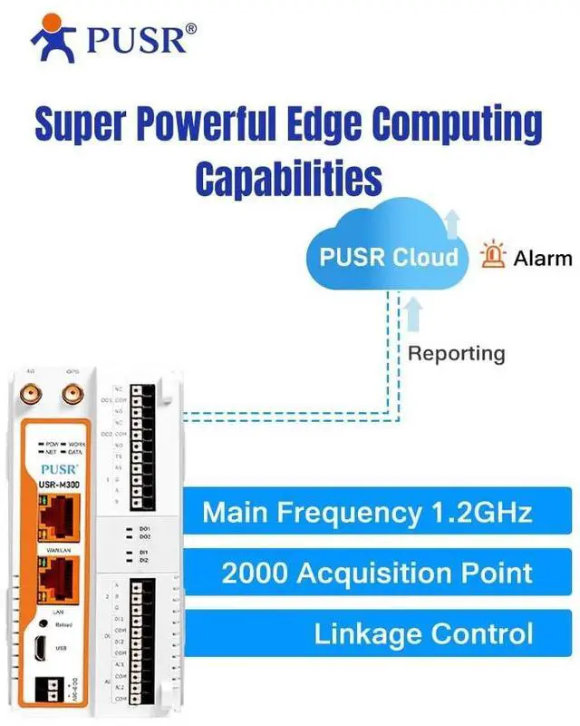 PUSR USR-M300 High Performance Edge Computing Industrial IoT Gateway ...