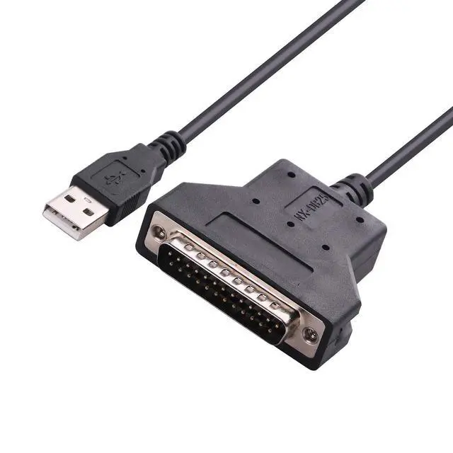 5FT USB to RS232 DB25 Serial Adapter Cable for Barcoder Printer Scanner ...