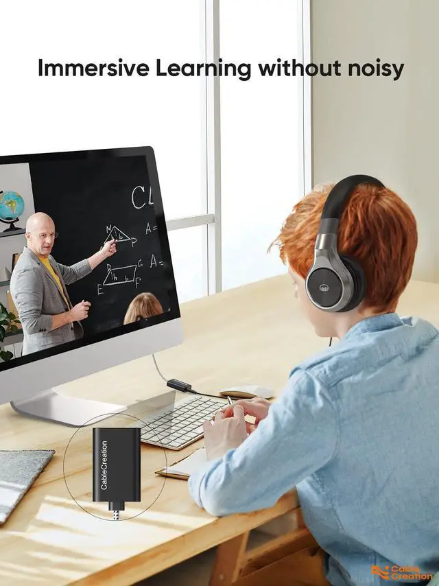 2 Pack CableCreation USB Audio Adapter External Sound Card with 3.5mm ...