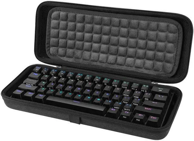 Linkidea Hard Travel Case for Compact 60% Keyboard, Computer 61 Key ...