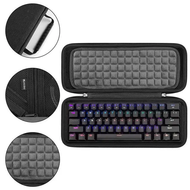 Linkidea Hard Travel Case for Compact 60% Keyboard, Computer 61 Key ...