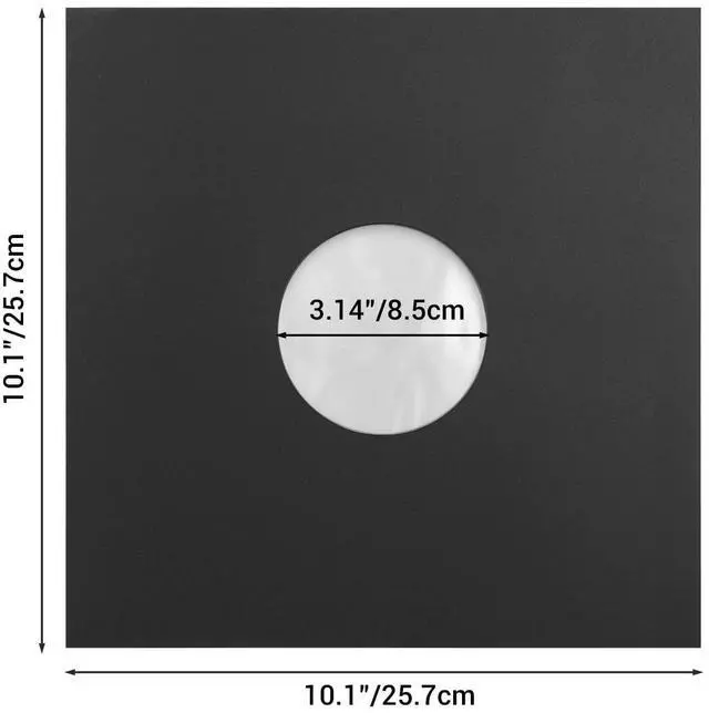 Facmogu 20PCS 10in Black Paper & Plastic Poly-Lined Record Inner ...