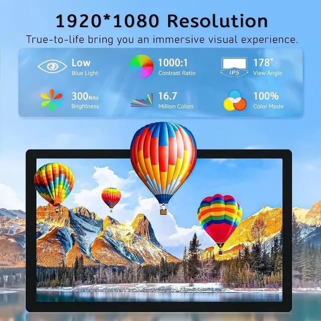 HMTECH 15.6'' Raspberry Pi Screen FHD 19201080 IPS Touchscreen Monitor ...