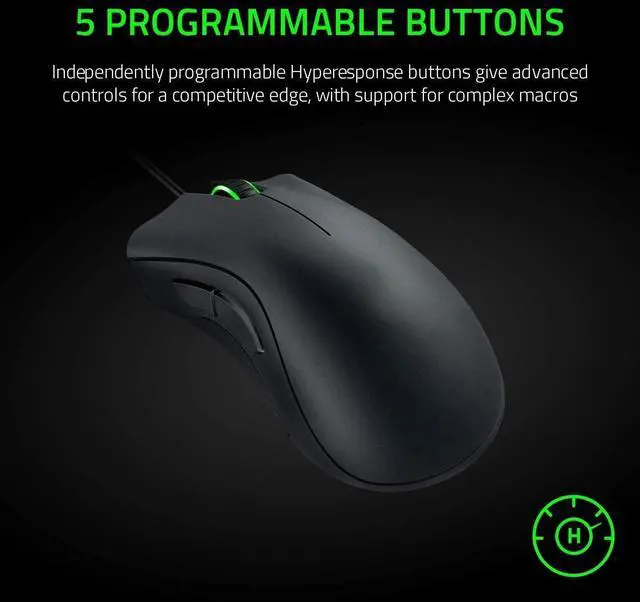 DeathAdder Essential Gaming Mouse: 6400 DPI Optical Sensor - 5 ...