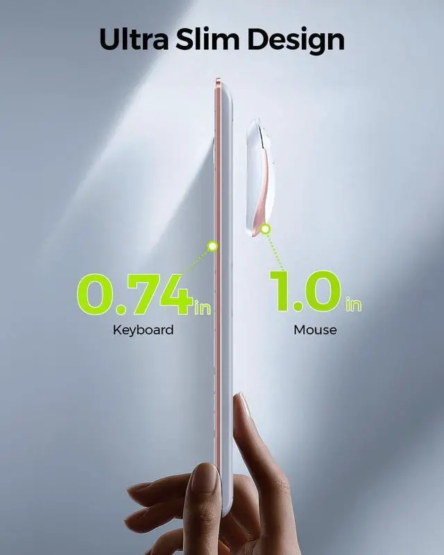 Wireless Keyboard and Mouse Combo - Full Size Slim Thin Wireless ...