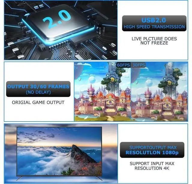 4K HDMI Video Capture Card, Card Game Capture Card Audio Capture ...