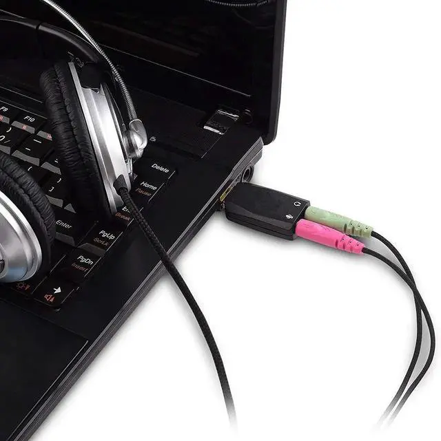 External 5.1 USB Stereo Sound Card USB 2.0 to 3D Audio Sound Card ...