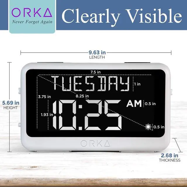 Talking Clock. Voice Recordable Ex Large Medication Pill Reminder ...