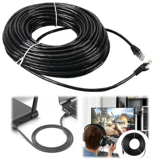 Cat6 External Ethernet Cable Heavy Duty Network Patch Cable Double ...