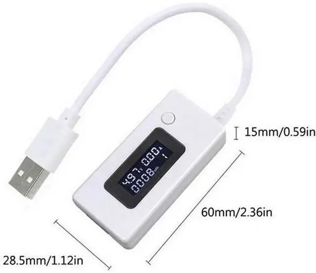 USB Ammeter Voltmeter Charging Capacity Tester Detector Tester ...