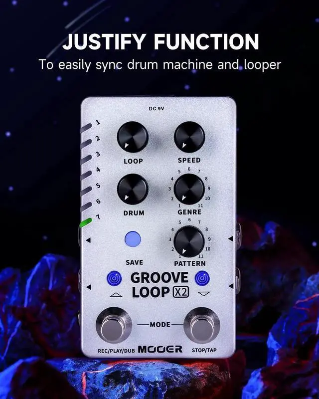Groove Looper Pedal Drum Machine Stereo Guitar Loop Recorder Pedals ...