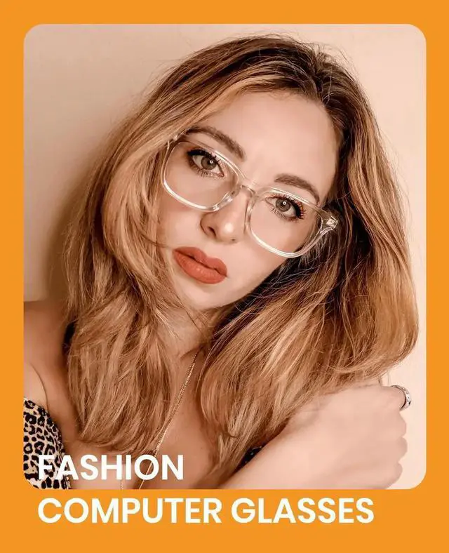 Cyxus Blue Light Glasses for Women Men with Chain Reduce Eye Strain UV ...