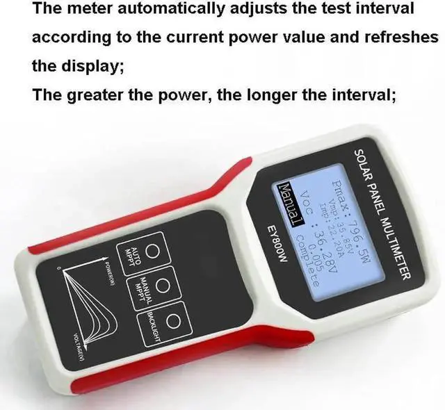 Solar Panel Tester/EY800W Solar Panel Meter/PV Testing Instrument Ultra ...