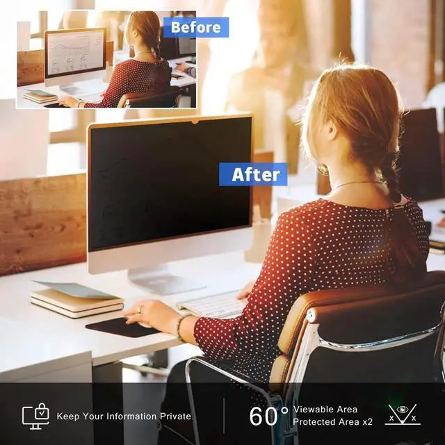 19.5" Computer Privacy Screen Filter (16:10) - Premium Anti-Glare ...