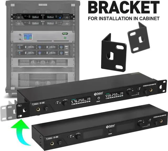 Audio PRO ST-202 UHF Stereo Wireless in Ear Monitor System, Dual ...