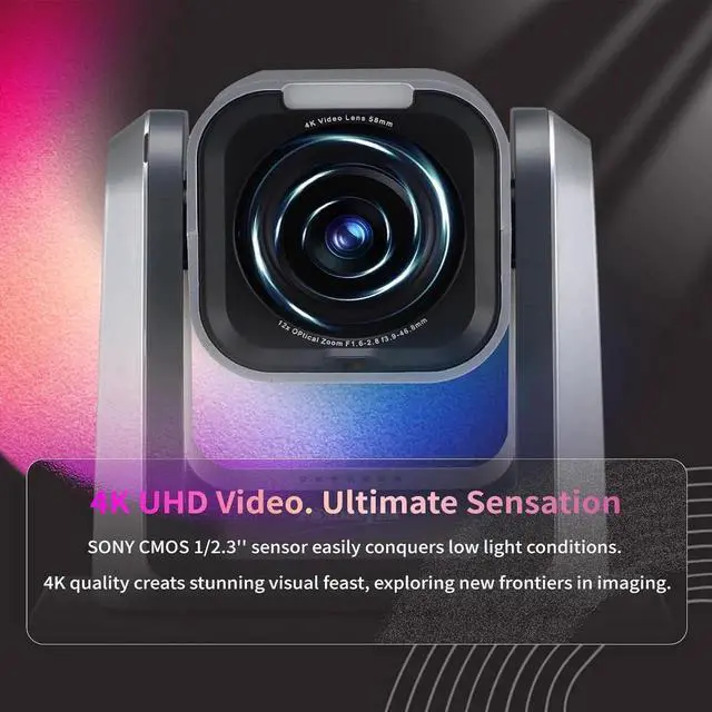 4K PTZ Camera PoE, 25X Optical Zoom, Simultaneous HDMI and SDI Output ...