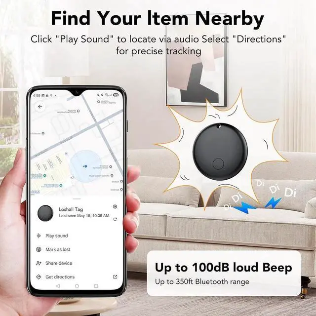 Android Air Tracker 4 Pack, Bluetooth Tracker Tags, Work with Google nd ...