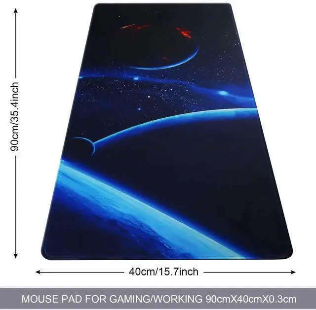 Large Gaming Mouse Pad with Stitched Edges,[35.4x15.7In] Extended Mouse ...