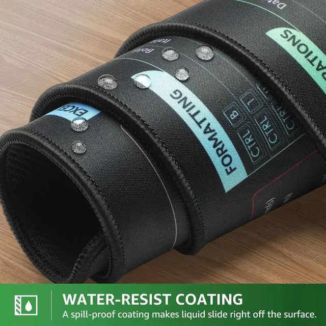 JVFYI Large Gaming Mouse Pad with Stitched Edges, Extended Mousepad ...