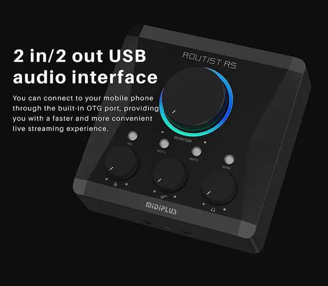 JVFYI Midiplus Routist RS Professional Music Studio Equipment 2 in 2 ...