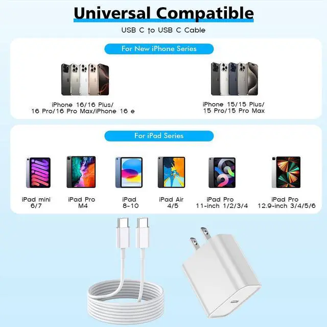 [Apple MFi Certified]Long 10Foot USBC to USBC Cable Fast Charging for ...