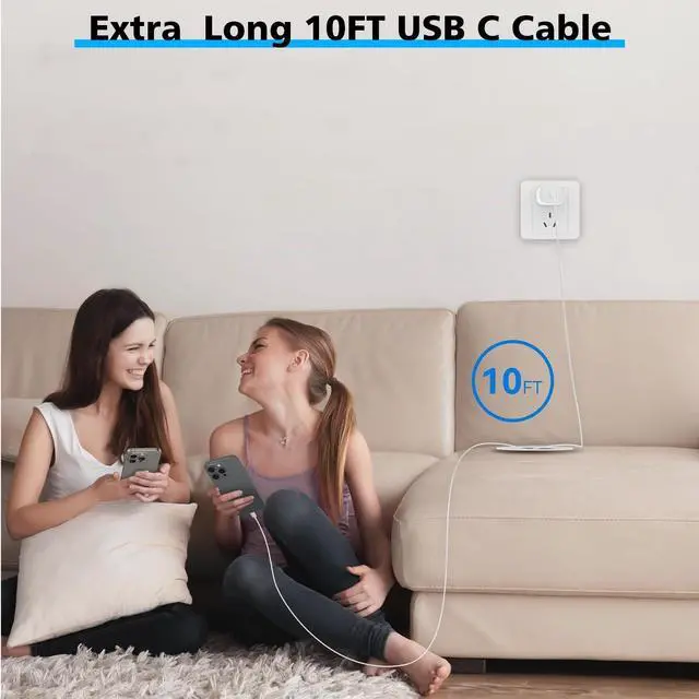[Apple MFi Certified]Long 10Foot USBC to USBC Cable Fast Charging for ...