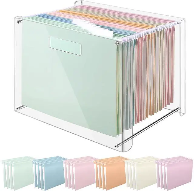 24 Hanging File Folder with Acrylic Organizer for Letter/a4 Size ...