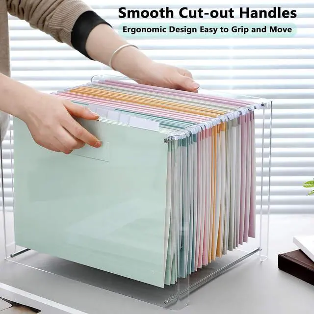 24 Hanging File Folder with Acrylic Organizer for Letter/a4 Size ...