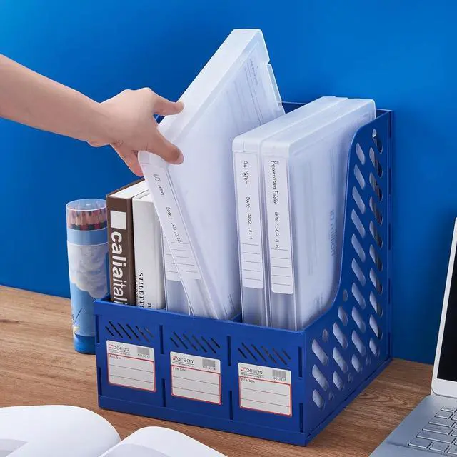 4 Pack A4 File Portable Paper Organizer Boxes for 8.5" x 11" Letter ...