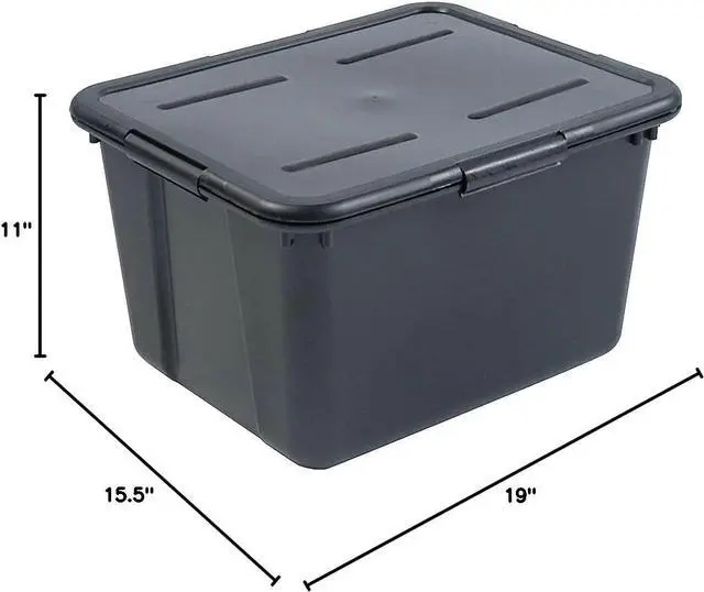 Advantus 34052 File Tote Storage Box w/Lid, Legal/Letter, Plastic ...