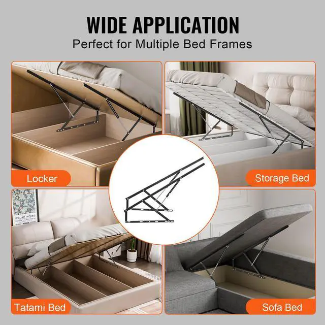 VEVOR Bed Lift 59x71 in Compatible Bed Size 154 lbs Load DIY Wall Bed ...