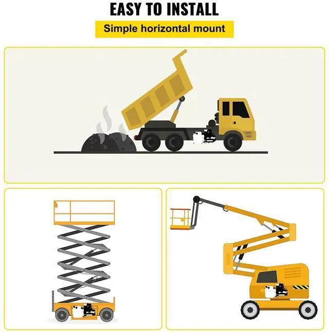 Hydraulic Pump, 8 Quart/2 Gal Double Acting Dump Trailer Pump DC 12V ...