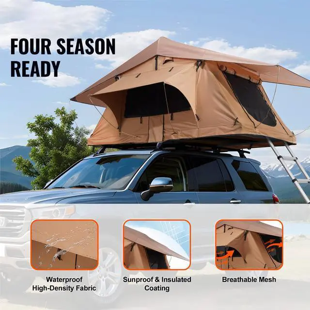 Rooftop Tent Hard Shell, Naturnest Rooftop Tent Hardshell for 2-3 ...