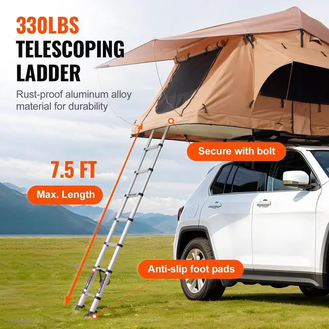Rooftop Tent Hard Shell, Naturnest Rooftop Tent Hardshell for 2-3 ...