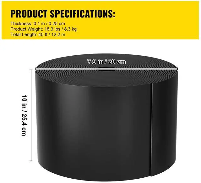 VEVOR Landscape Edging, 10 inch Depth 40 ft Total Length, Recycled HDPE ...