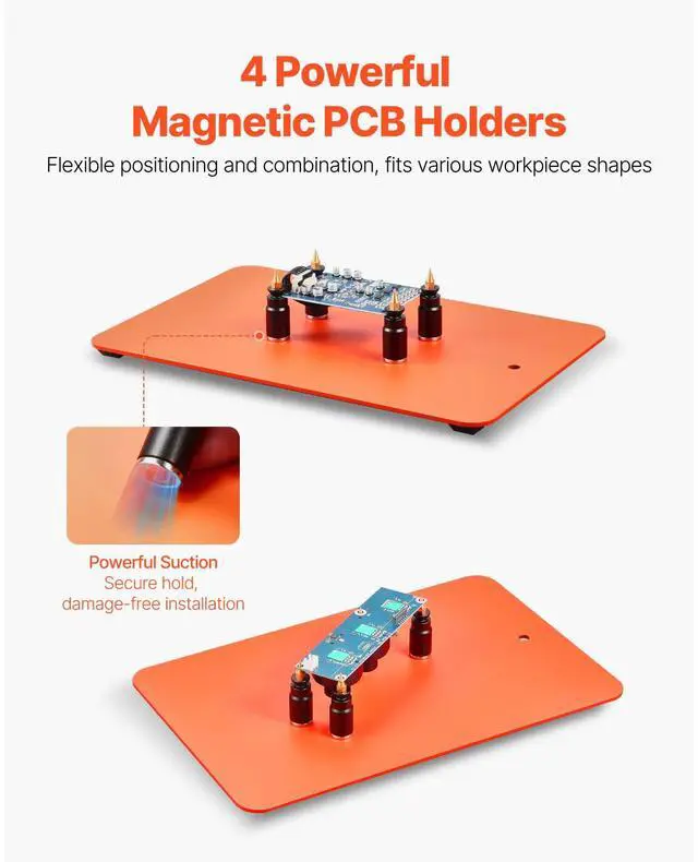Magnetic Helping Hands Soldering Station 3X LED Magnifying Lamp 4 PCB ...