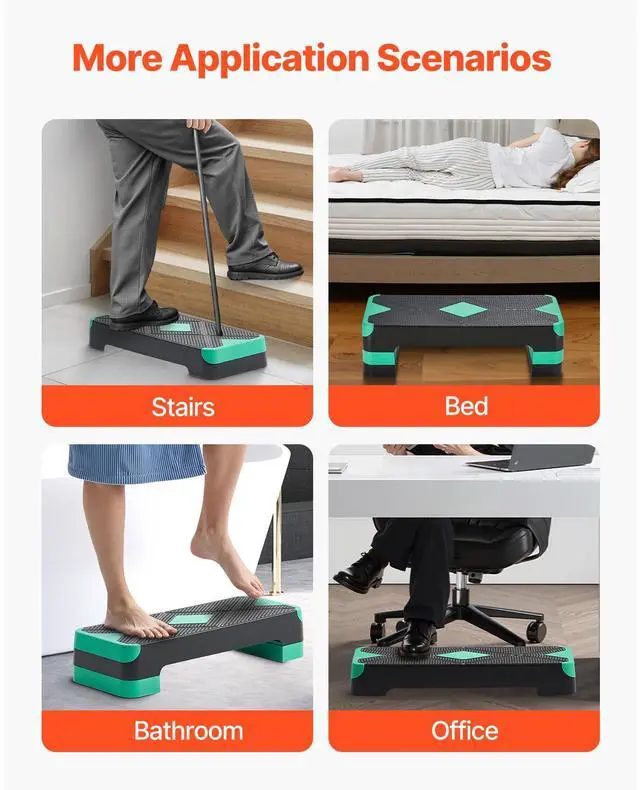 Aerobic Exercise Step Platform Height Adjustable Workout Stepper 4 ...