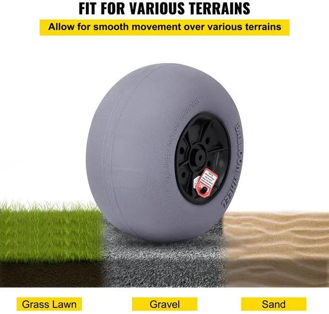 VEVOR Beach Balloon Wheels, 13" Replacement Sand Tires with 32 ...