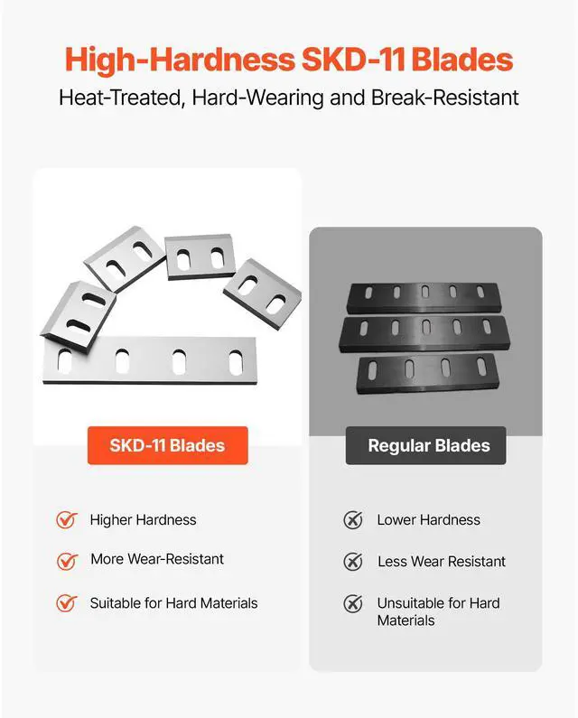 VEVOR Shredder Blades, Alloy Steel Shredder Machine Blade Kit with 9 ...