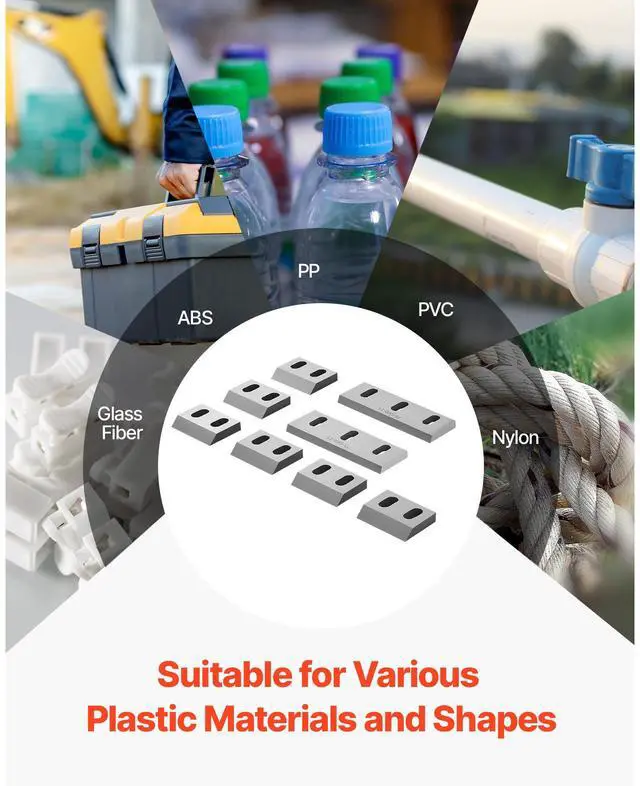 VEVOR Shredder Blades, Alloy Steel Shredder Machine Blade Kit with 6 ...