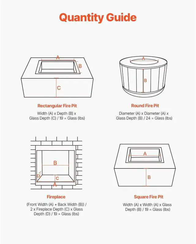 VEVOR 10 LBS Fire Glass 1-Inch Fireplace Glass Rocks for Fire Pit Table ...