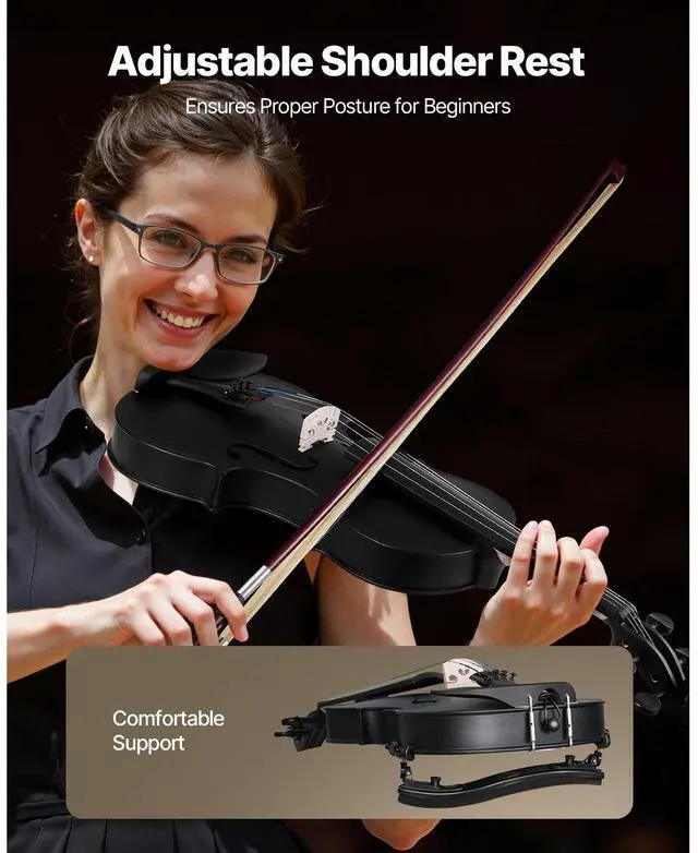 Violin 4/4 Size Fiddle Set Solidwood for Beginners with Case Rosin ...