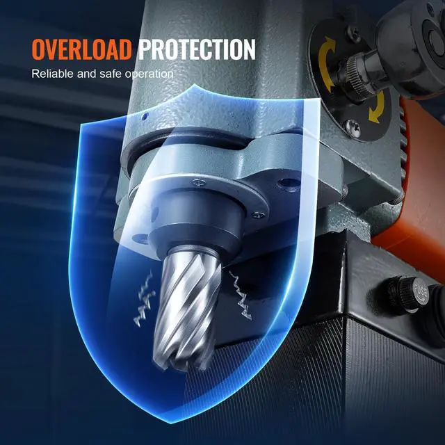 VEVOR Magnetic Drill Press 1300W Low Profile Mag Drill Light Weight ...