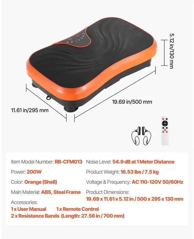 Vibration Plate Exercise Machine Whole Body Shaker Fitness Platform ...