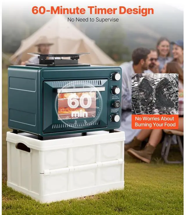 VEVOR Outdoor Oven 2-in-1 Portable Gas Camping Stove Oven Combo ...