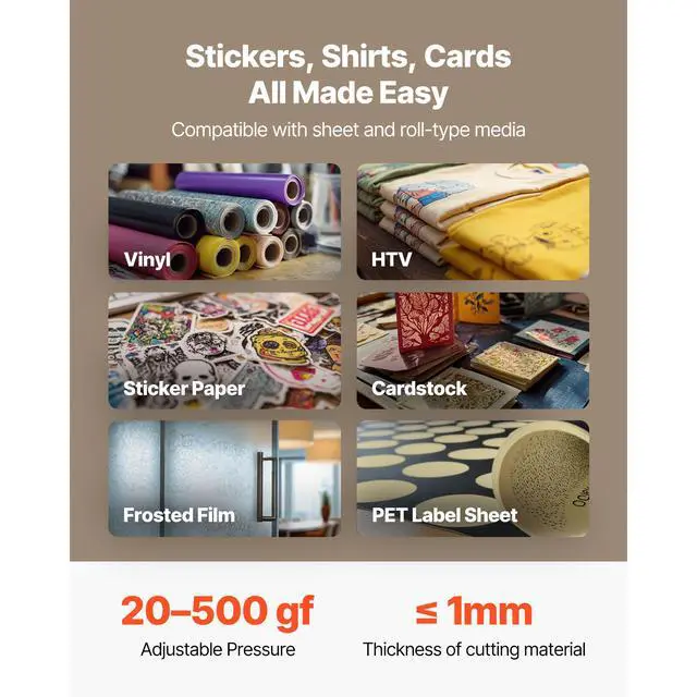 VEVOR Vinyl Cutter Machine, 28 inch Max Feed Width, Dual Blades ...