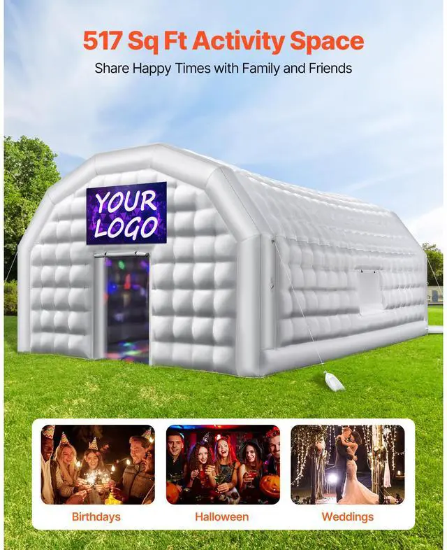 Inflatable Nightclub, 26.2 x 19.7 x 13.1 ft Inflatable Party Tent with ...
