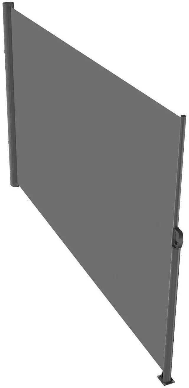 Retractable Side Awning, 71''x 118'' Aluminum Outdoor Privacy Screen ...